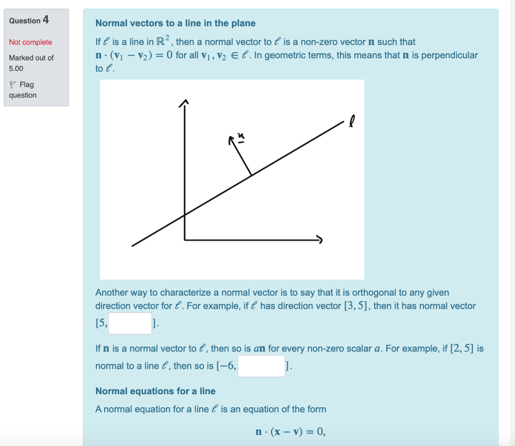 Solved Question 1 Definition of a line Not complete A line | Chegg.com