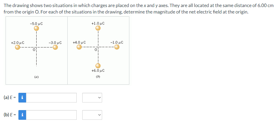 Solved The drawing shows two situations in which charges are | Chegg.com
