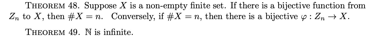 Solved THEOREM 48. Suppose X is a non-empty finite set. If | Chegg.com