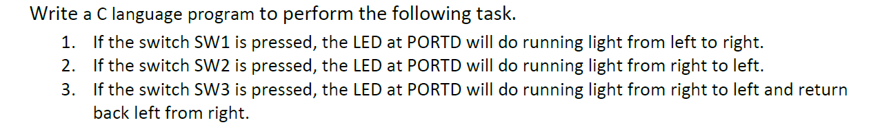 Solved Write a C language program to perform the following | Chegg.com