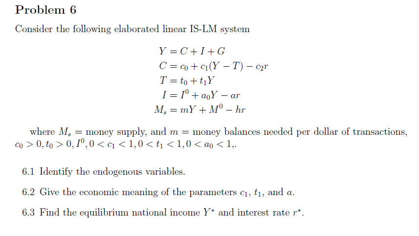 Solved Problem6 Consider the following elaborated linear | Chegg.com