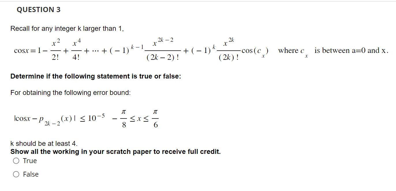 Solved Recall for any integer k larger than 1 , | Chegg.com