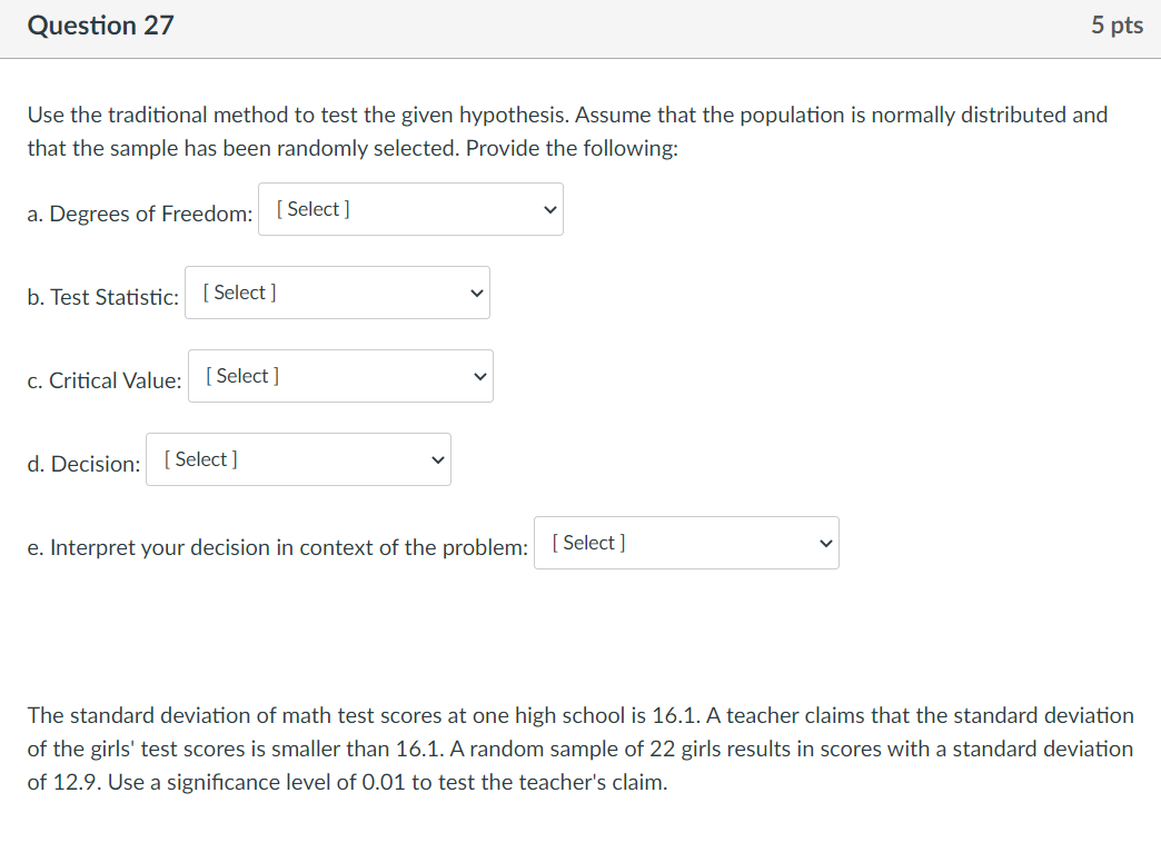Solved Use the traditional method to test the given | Chegg.com