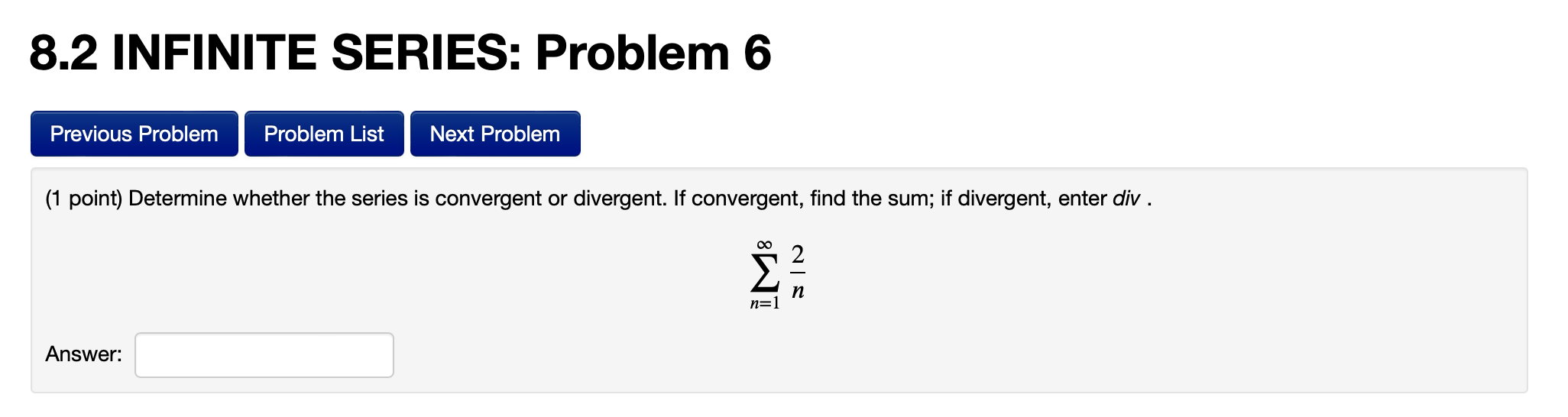 Solved (1 point) Determine whether the series is convergent | Chegg.com