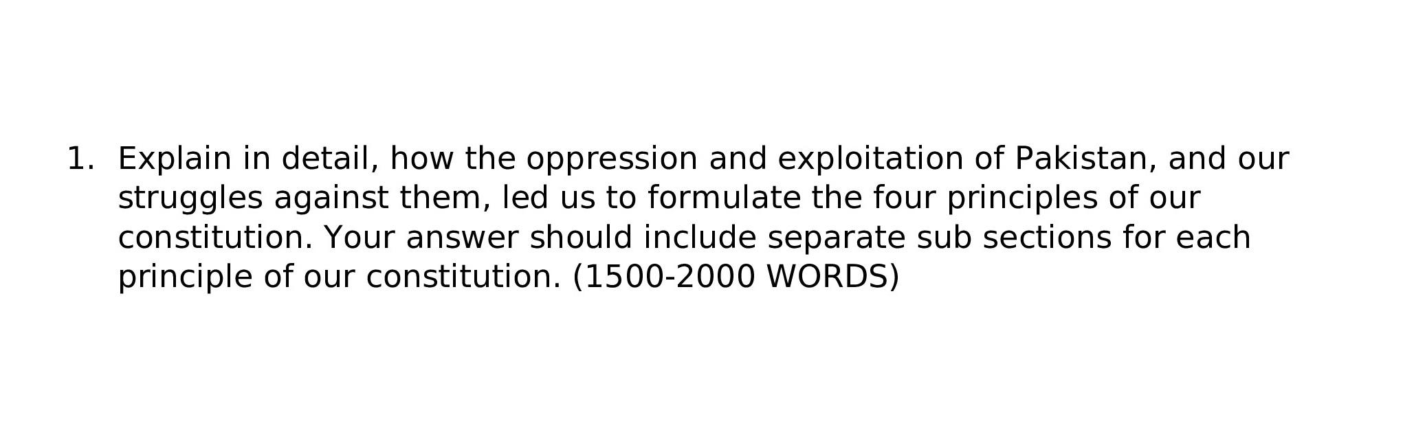 1. Explain in detail, how the oppression and | Chegg.com