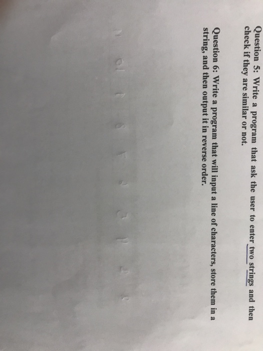 Solved Question 5 Write A Program That Ask The User To 9968