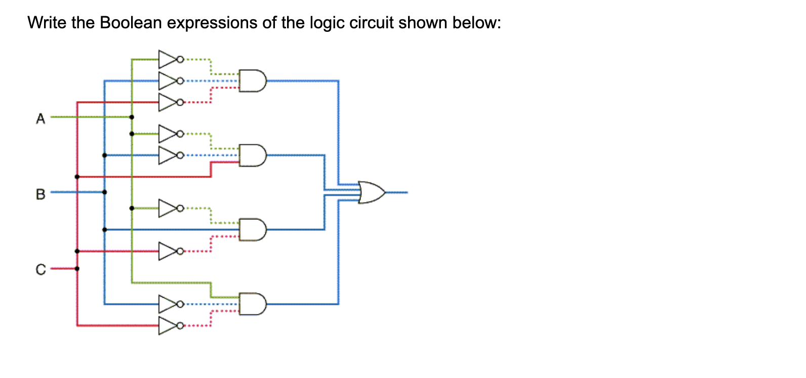 Solved Write the Boolean expressions of the logic circuit | Chegg.com