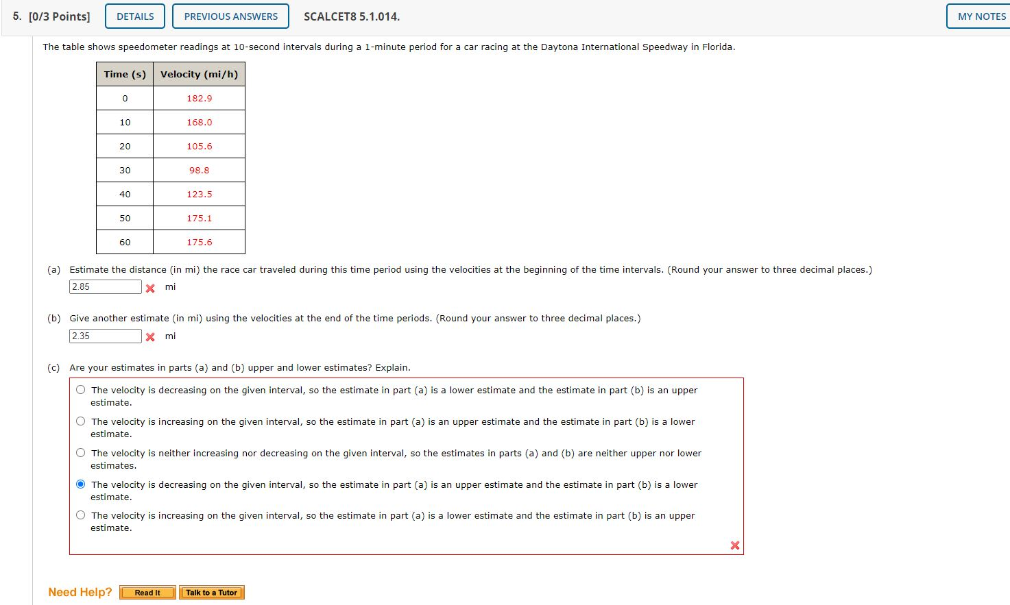 Solved 5. [0/3 Points] DETAILS PREVIOUS ANSWERS SCALCET8 | Chegg.com
