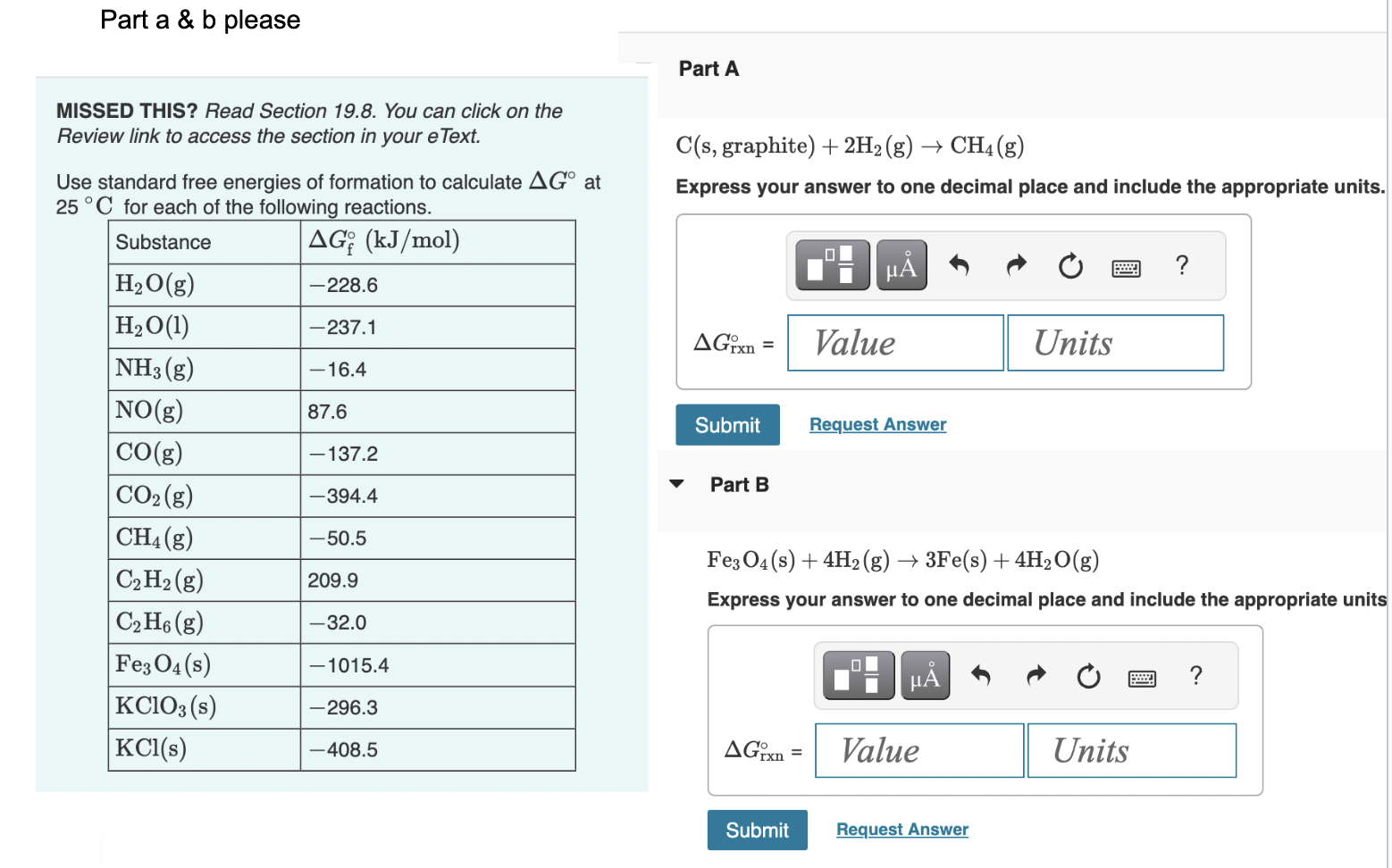 Solved Part a \& b please Part A MISSED THIS? Read Section | Chegg.com