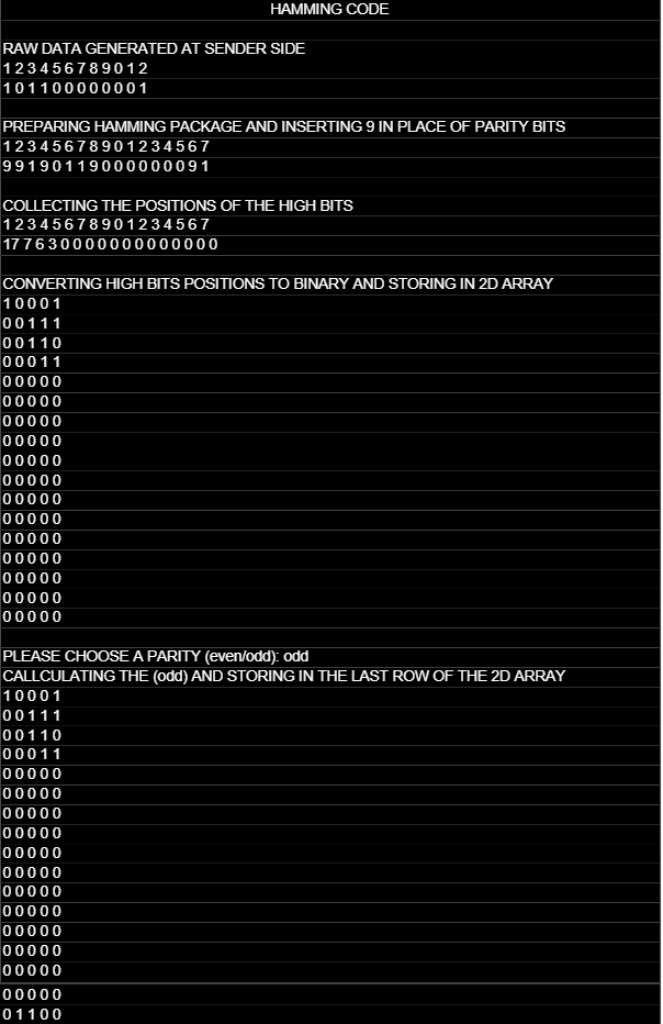 Hamming Code C++ help | Chegg.com