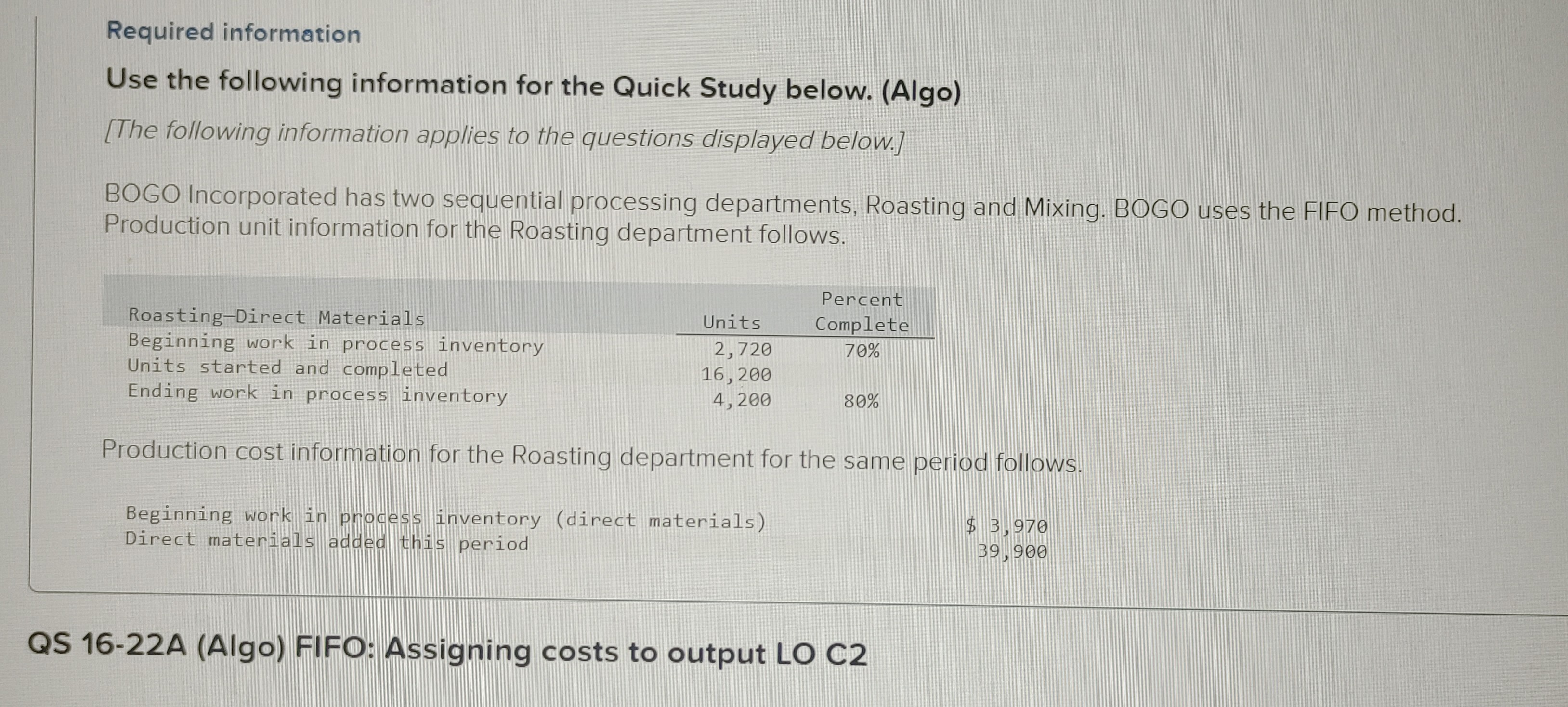 Solved Required information Use the following information | Chegg.com