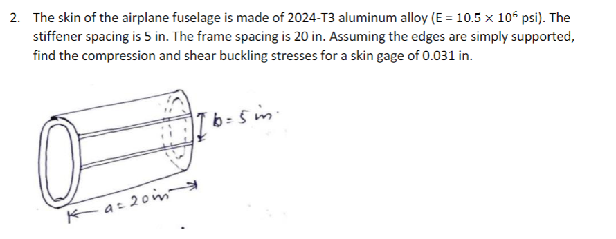 Solved 2. The skin of the airplane fuselage is made of | Chegg.com