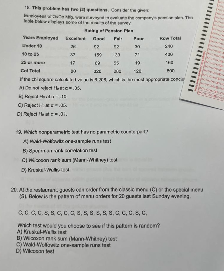 Solved 18. This problem has two (2) questions. Consider the | Chegg.com