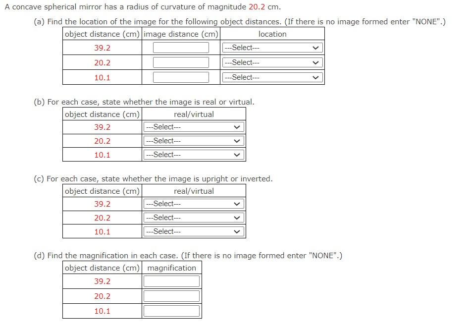 Solved * For "location choice", choose one from these | Chegg.com
