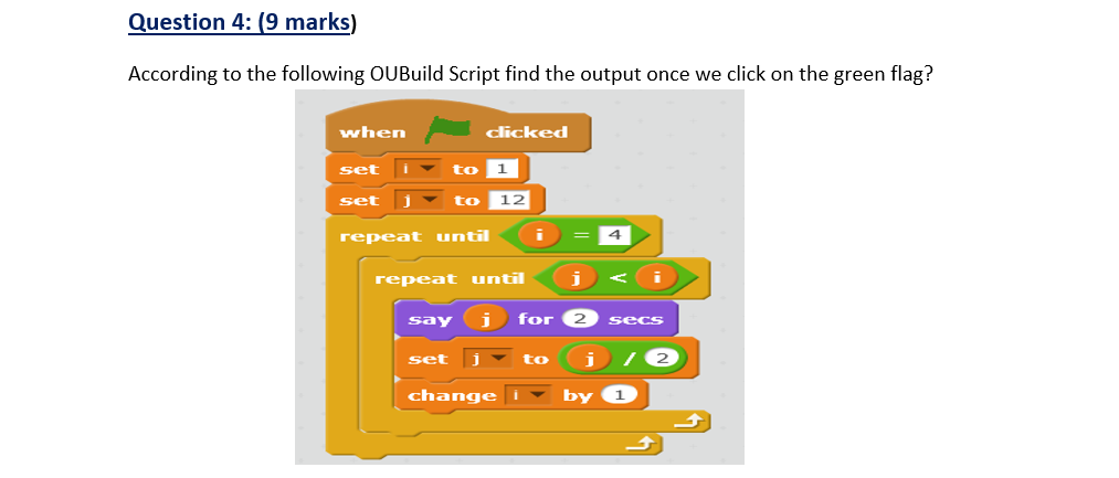Solved Question 4: (9 marks) According to the following | Chegg.com