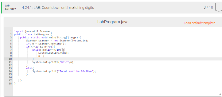 Solved 4241 Lab Countdown Until Matching Digits So I 