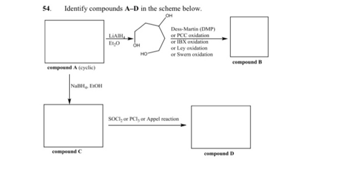 Solved Identify compounds A-D in the scheme below. | Chegg.com