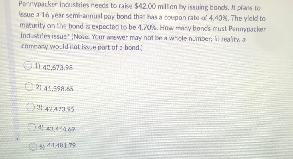 Solved Pennypacker Industries needs to raise $42.00 million | Chegg.com