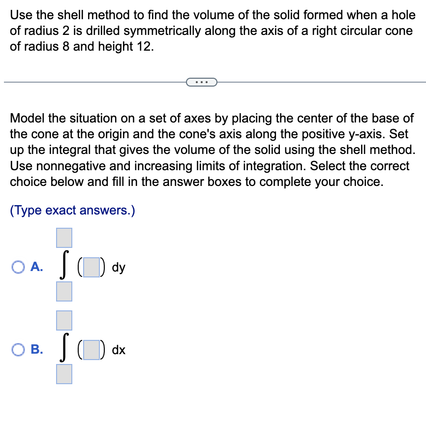 Solved Use the shell method to find the volume of the solid | Chegg.com