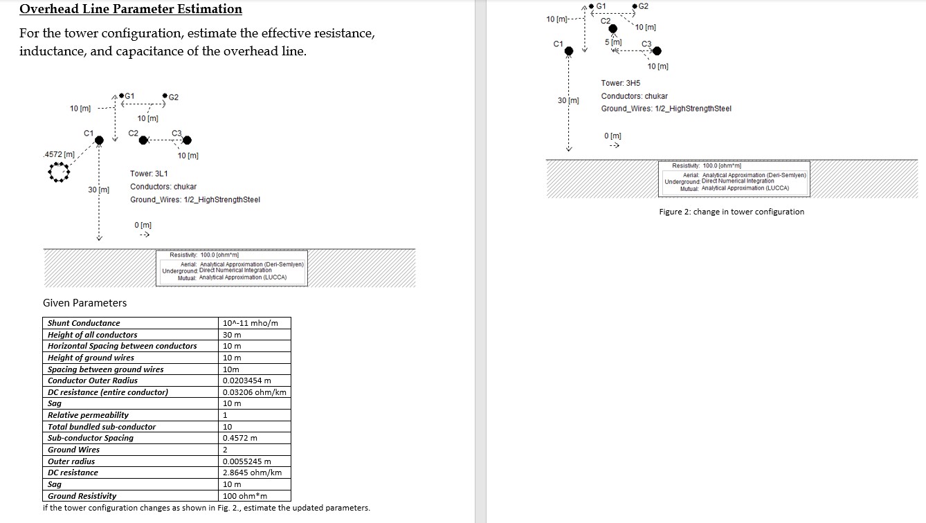 Solved Q1) ﻿For the tower configuration, estimate the | Chegg.com
