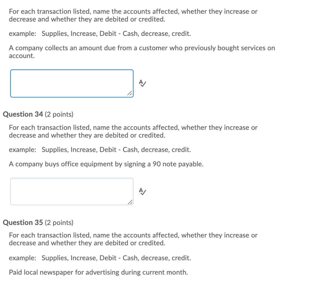 Solved For each transaction listed, name the accounts | Chegg.com