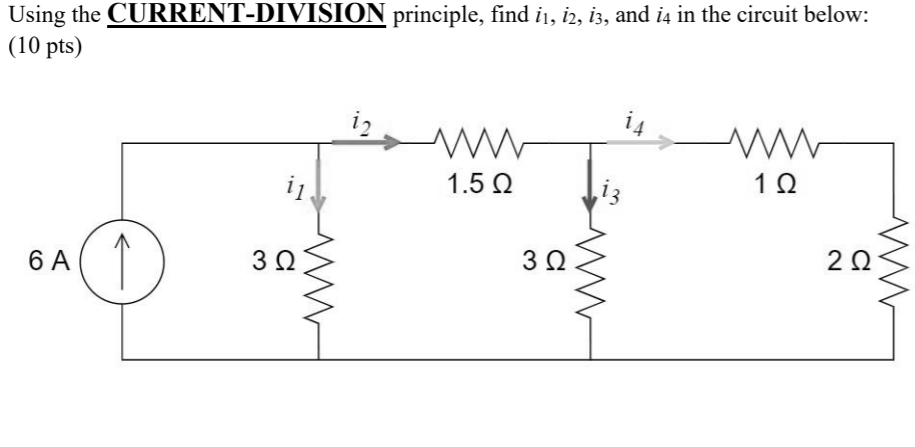 Solved Using the Current-Division Principle, find i1, i2, | Chegg.com