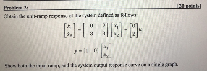Solved Problem 2: Obtain the unit-ramp response of the | Chegg.com