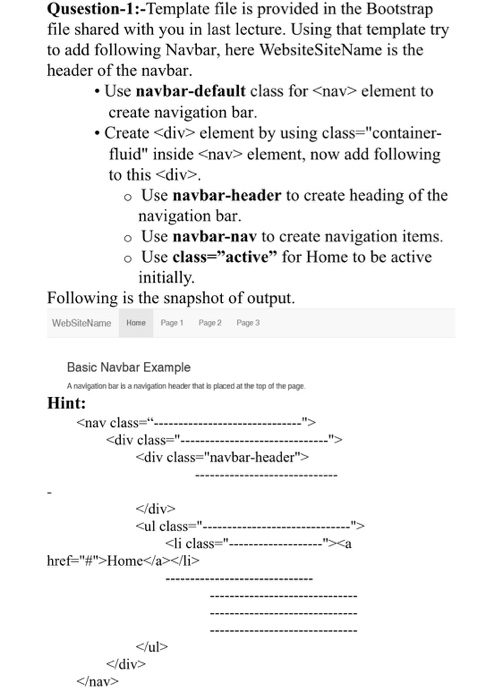 Solved Qusestion-1:-Template file is provided in the | Chegg.com