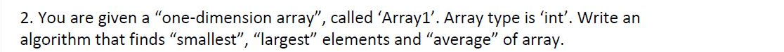 Solved 2 You Are Given A One Dimension Array Called 