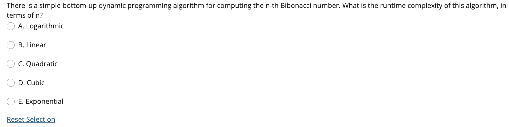 Solved There is a simple bottom-up dynamic programming | Chegg.com