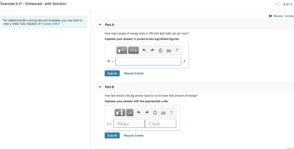 Solved Exercise 6.47 - Enhanced - with Solution 8 of 11 A | Chegg.com