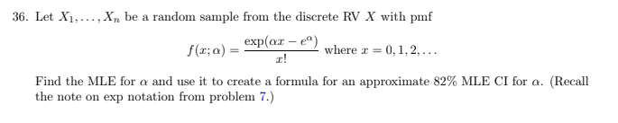 Solved Let x1,dots,xn ﻿be a random sample from the discrete | Chegg.com