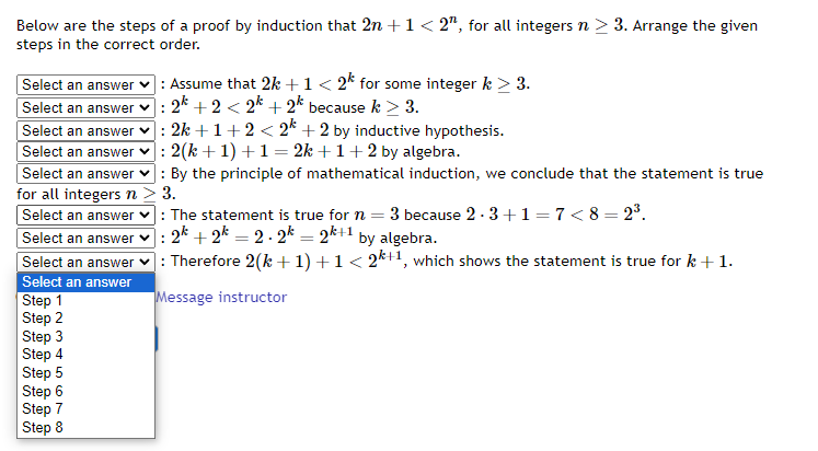 Solved Below are the steps of a proof by induction that | Chegg.com