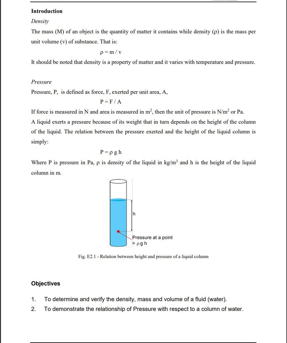 Solved Q1. What are the objectives of this lab experiment? | Chegg.com