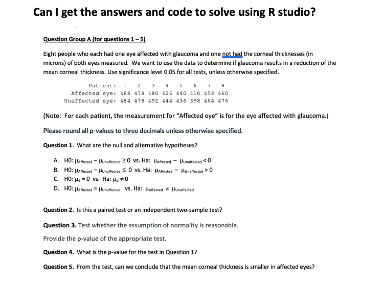 Solved Question Group A (for questions 1 - 5)Eight people | Chegg.com