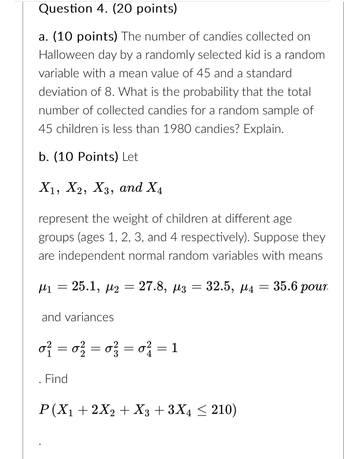 Solved Question 4. (20 points) a. (10 points) The number of | Chegg.com Solved Question 4. (20 points) a. (10 points) The number of | Chegg.com