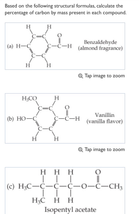 Solved Based on the following structural formulas, calculate | Chegg.com