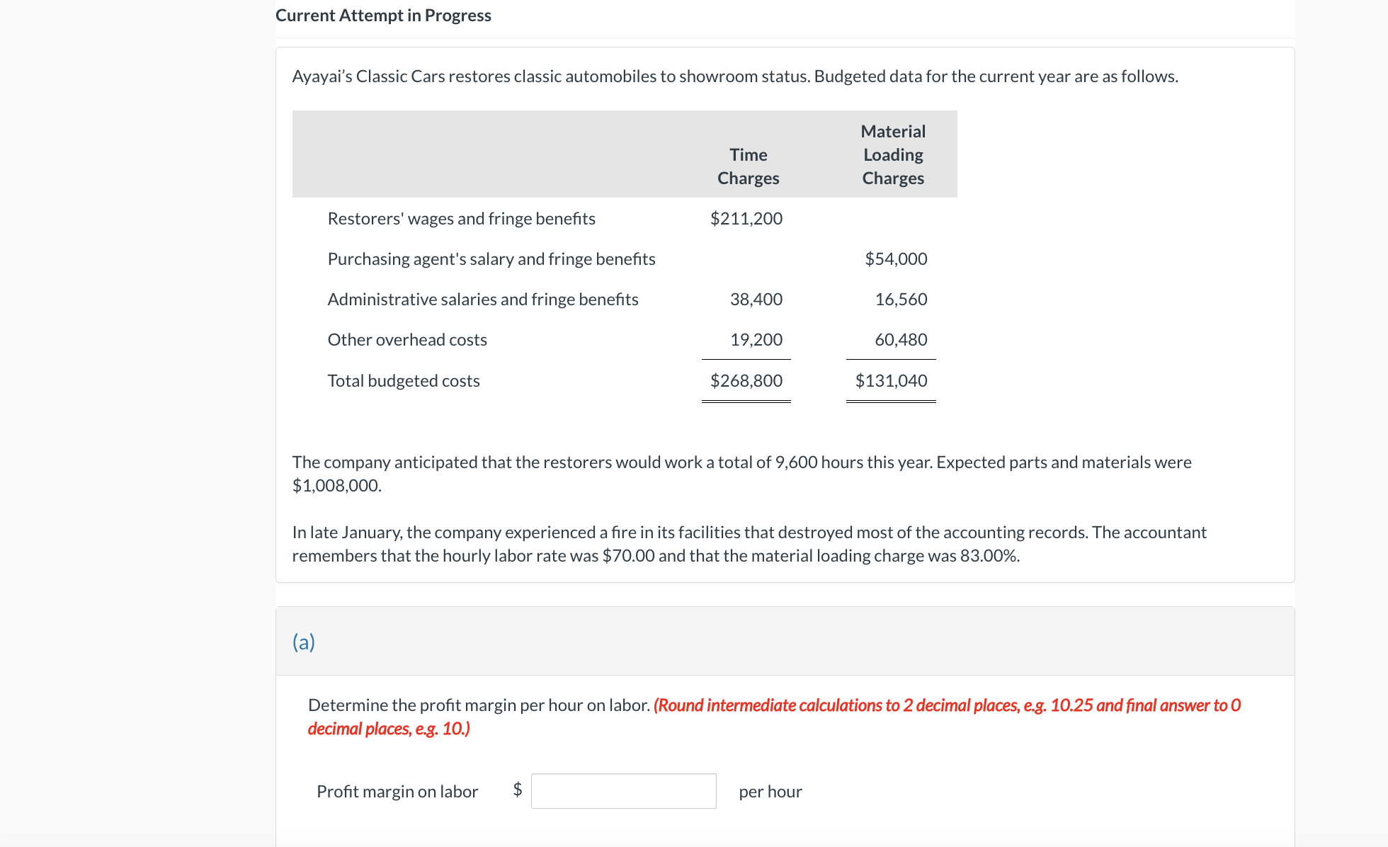 Solved Current Attempt in Progress Ayayai's Classic Cars | Chegg.com