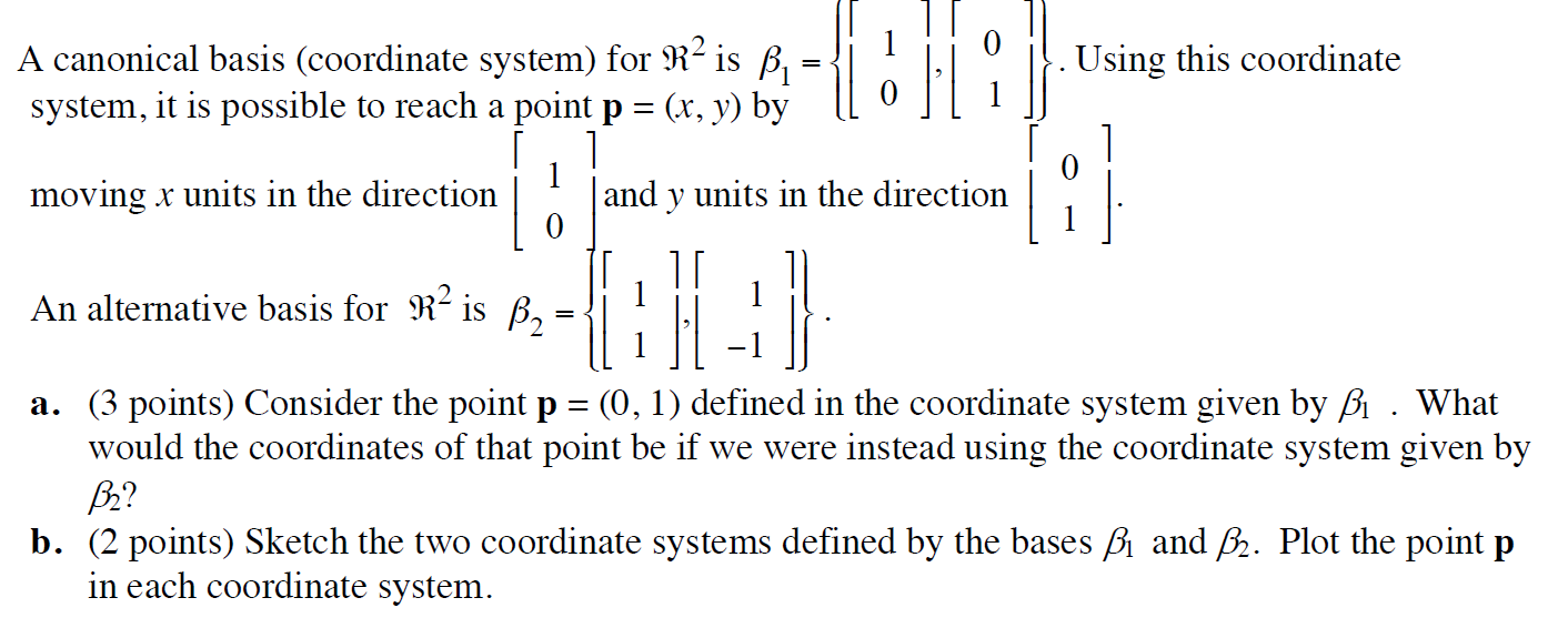 Solved Using This Coordinate A Canonical Basis Coordinate