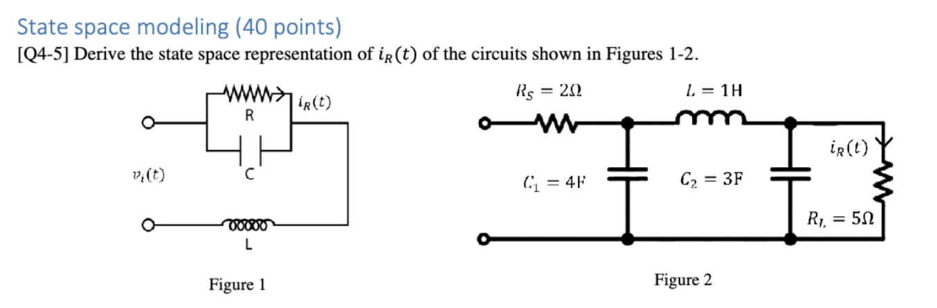 Solved State space modeling (40 points) [Q4-5] Derive the | Chegg.com