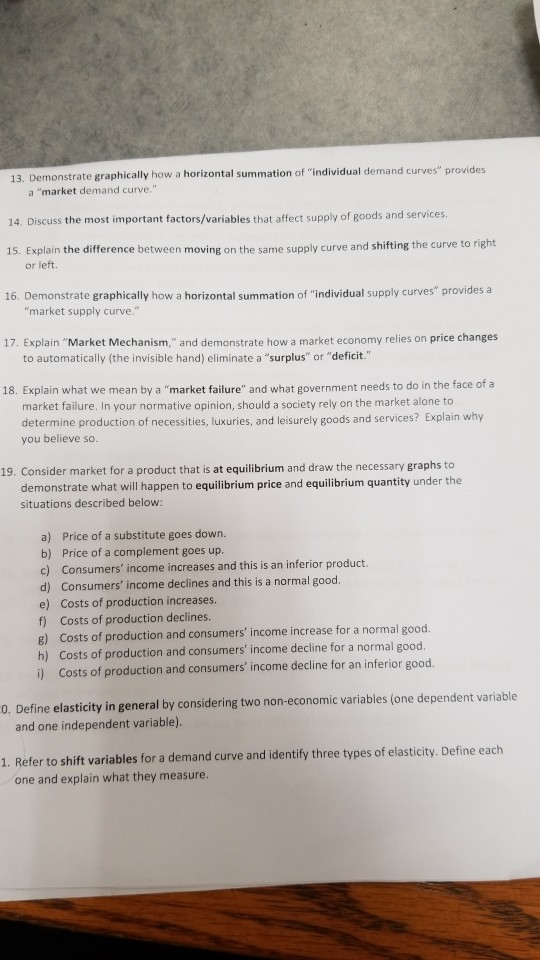 Solved 13. Demonstrate graphically how a horizontal | Chegg.com