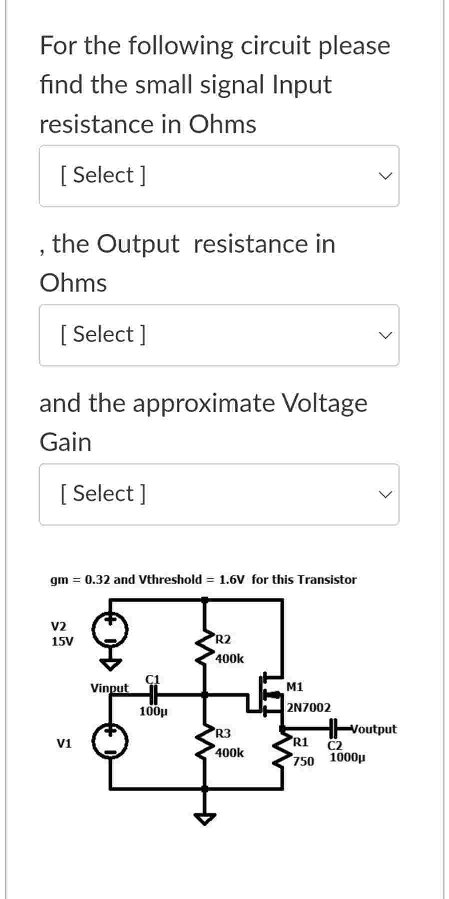 Solved By An Expert For The Following Circuit Please Find The Small 