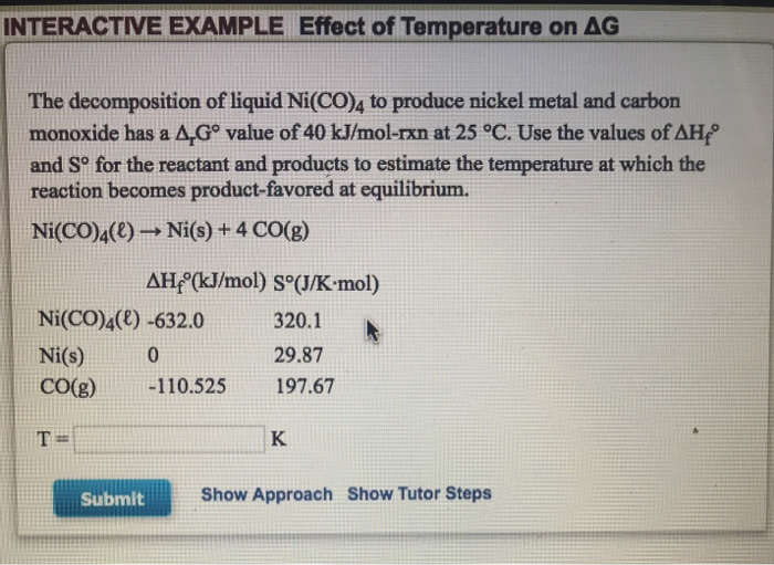Solved INTERACTIVE EXAMPLE Calculating Kp from AG Determine | Chegg.com