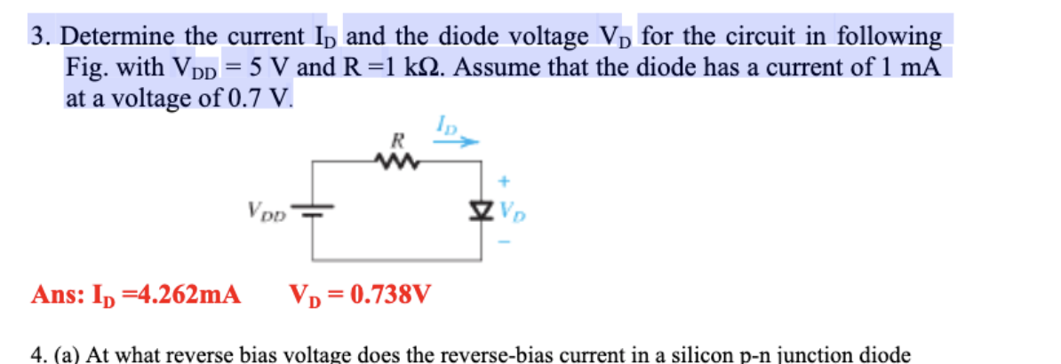 Solved 3. Determine the current Ip and the diode voltage V, | Chegg.com
