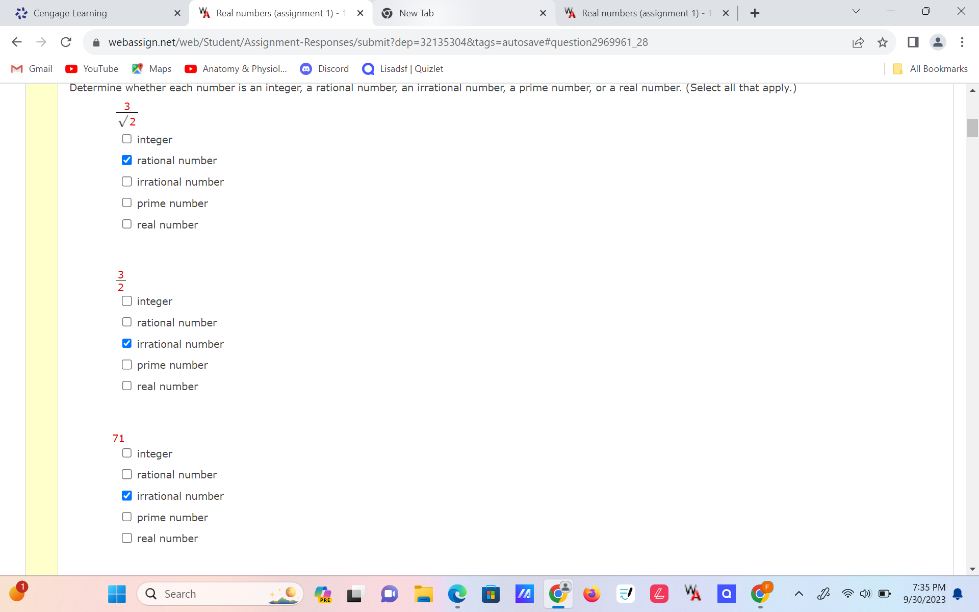 Determine Whether Each Number Is An Integer A