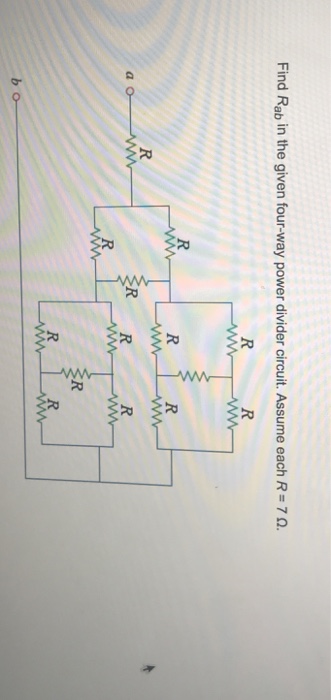 Solved Find Rab in the given four-way power divider circuit. | Chegg.com