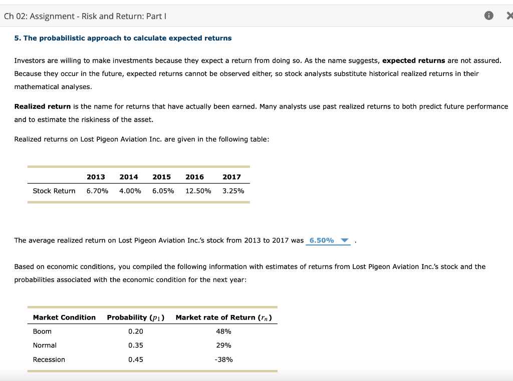 Solved 5. The probabilistic approach to calculate expected | Chegg.com