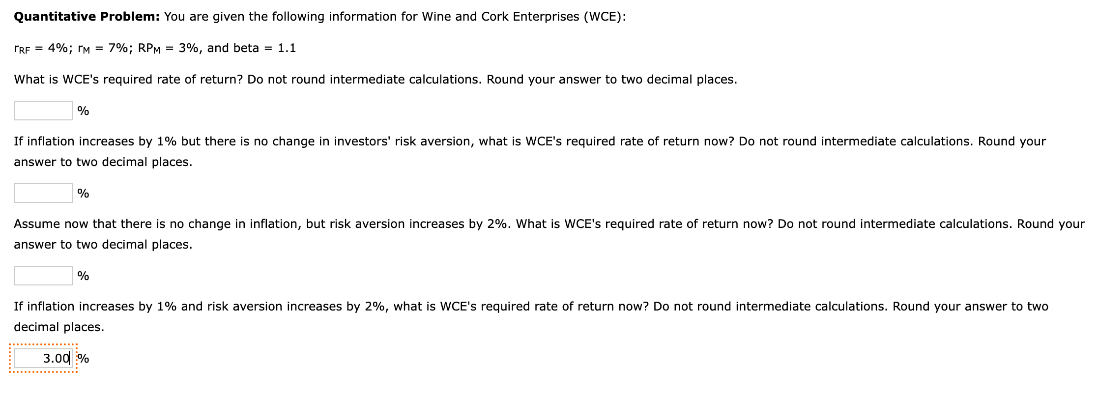 Solved Quantitative Problem: You are given the following | Chegg.com