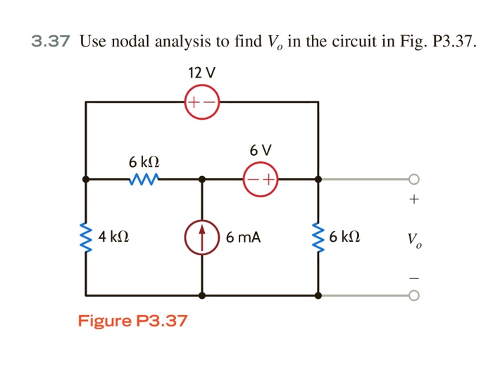 Solved Use nodal analysis to find V_0 in the circuit in Fig. | Chegg.com