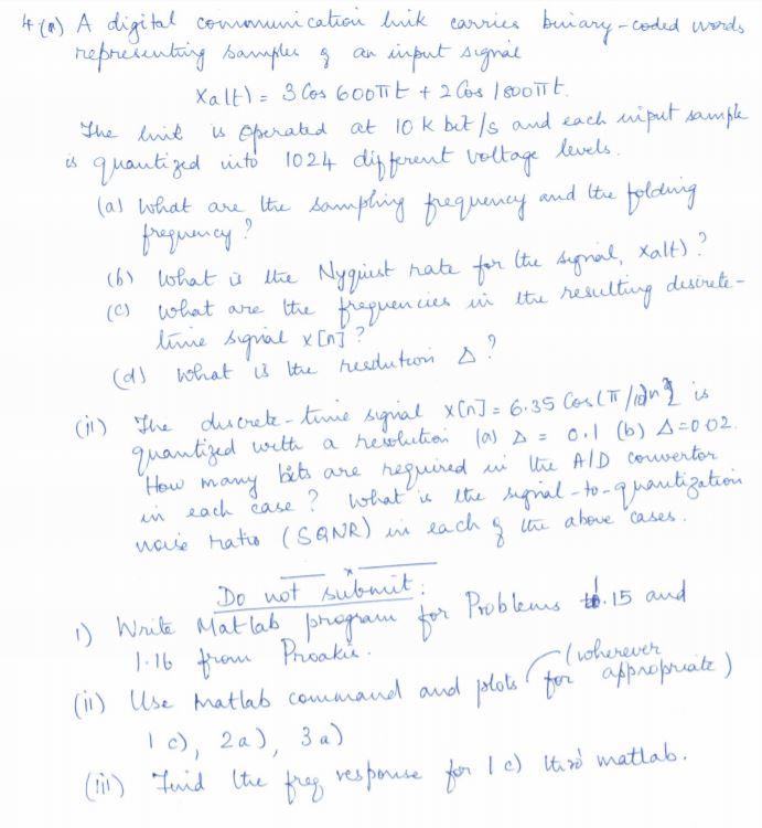 Solved 2 4 1 A Digital Communication Link Carries 